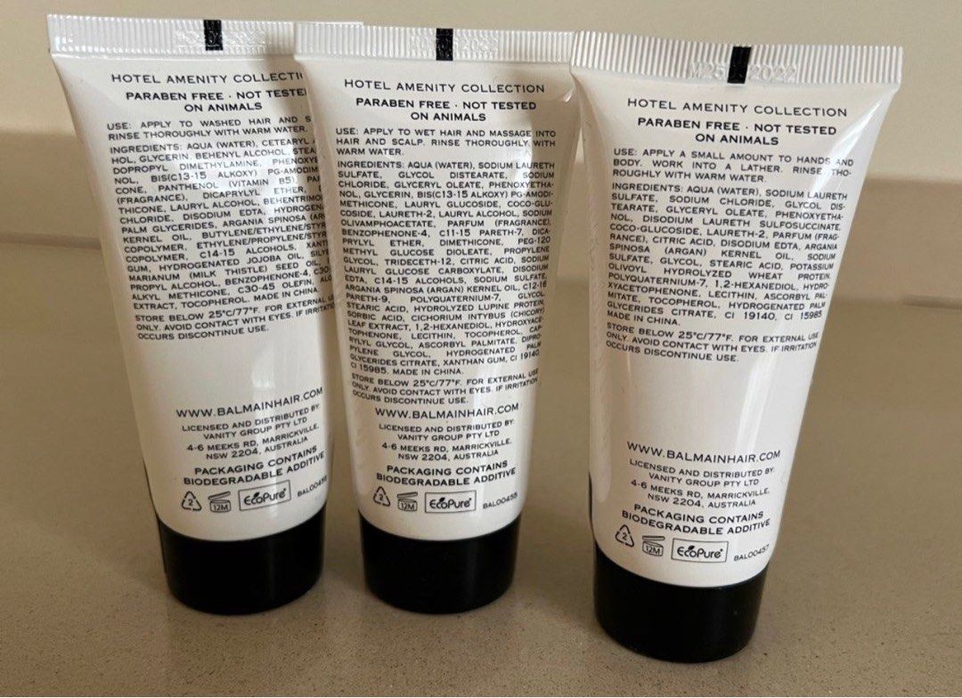 Balmain Paris Toiletries Set 50ml edition (Set of 3 pieces), Beauty ...