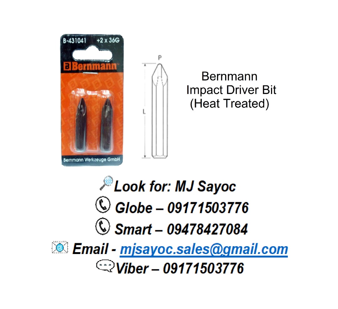 Bernmann Impact Driver Bit (Heat Treated), Commercial & Industrial ...