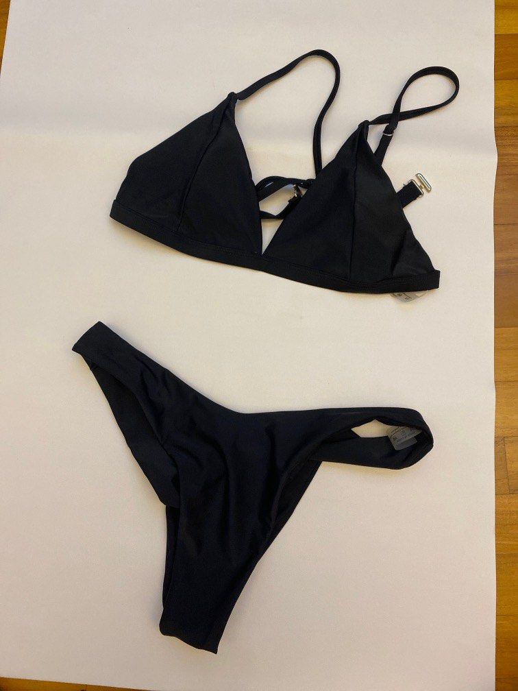 Black bikini, Women's Fashion, Swimwear, Bikinis & Swimsuits on Carousell
