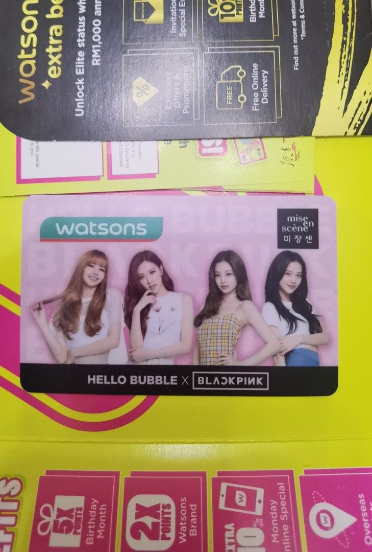 Black Pink Watsons Member Card (Limited Edition), Tickets & Vouchers ...
