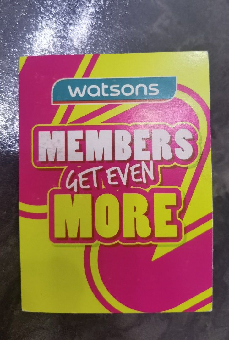 Black Pink Watsons Member Card (Limited Edition), Tickets & Vouchers ...