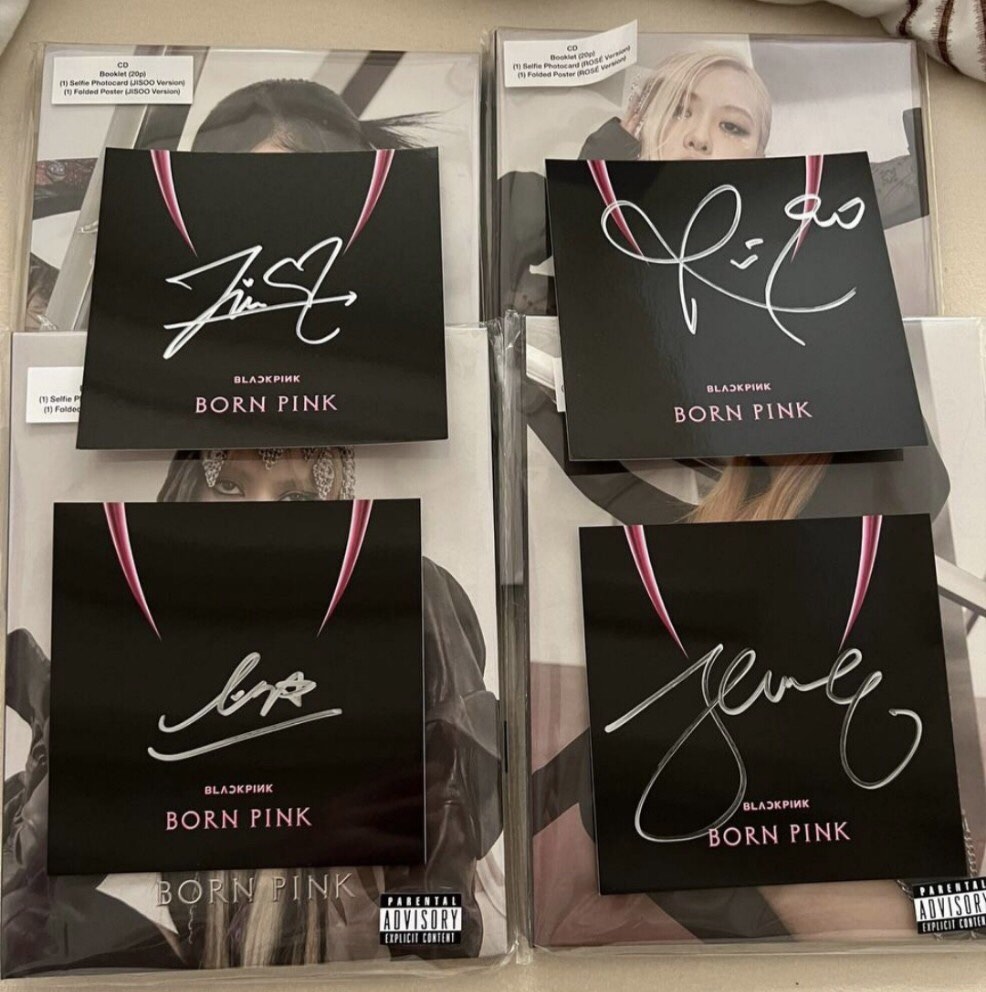 簽名卡Blackpink born pink signed digipack jisoo jennie Lisa rose, 預購 ...
