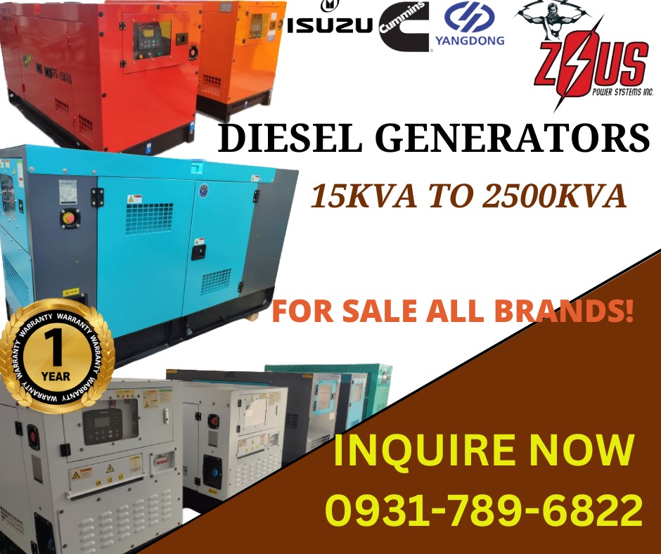 Brandnew Diesel Generators 15kva , 25kva, 35kva, 50kva , 100kva, 125kva ...