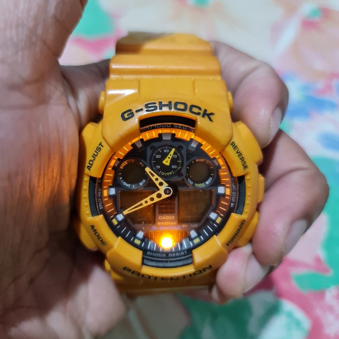 Casio Gshock GA100 Bumblebee, Men's Fashion, Watches & Accessories ...