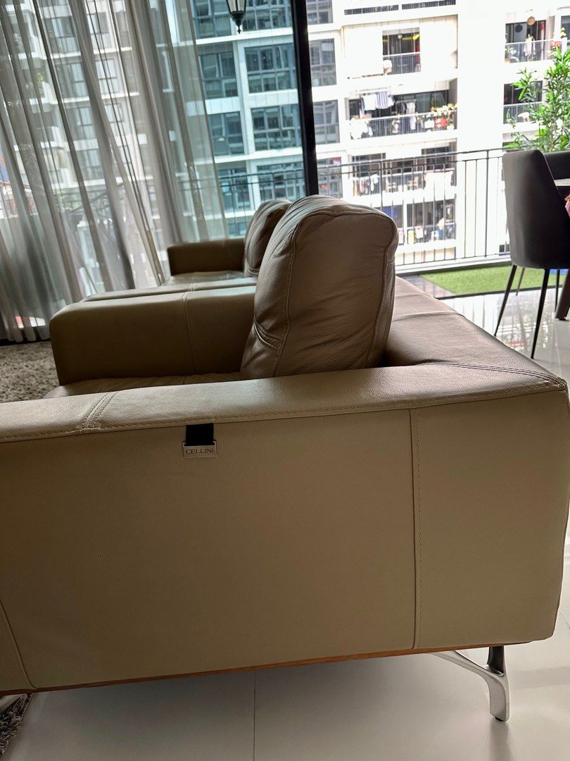Cellini leather sofa, Furniture & Home Living, Furniture, Sofas on ...