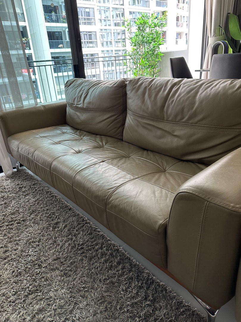 Cellini leather sofa, Furniture & Home Living, Furniture, Sofas on ...