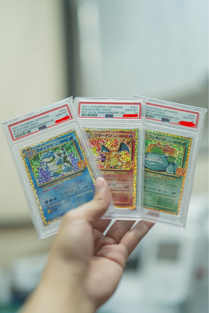 PSA 10 Japan 25th Anniversary edition trio ( Charizard, Blastoise, Venusaur) , Hobbies & Toys ...