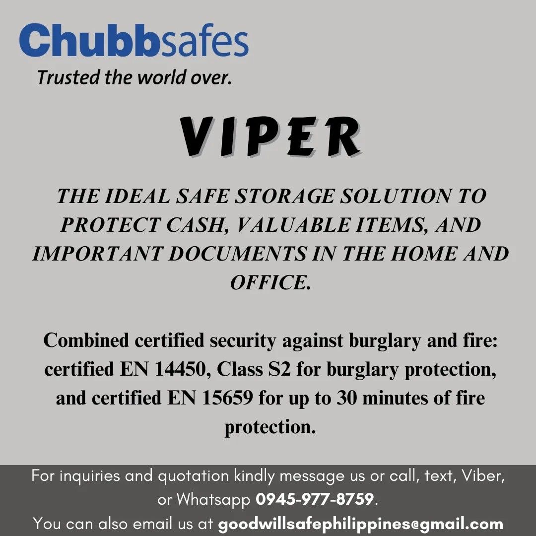 CHUBBSAFE SAFETY VAULT - VIPER, Furniture & Home Living, Security ...