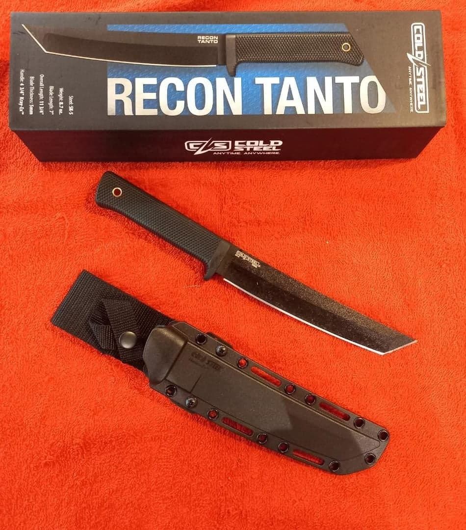 Cold Steel Recon Tanto 7" SK-5 Fixed Blade Knife, Sports Equipment ...
