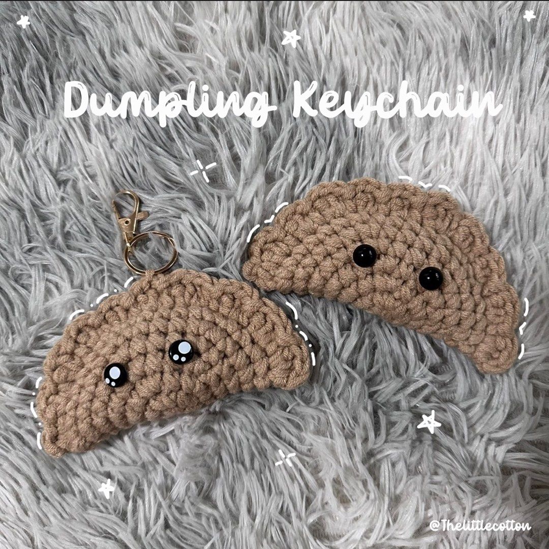 Crochet Dumpling Keychain amigurumi, Hobbies & Toys, Stationery & Craft ...