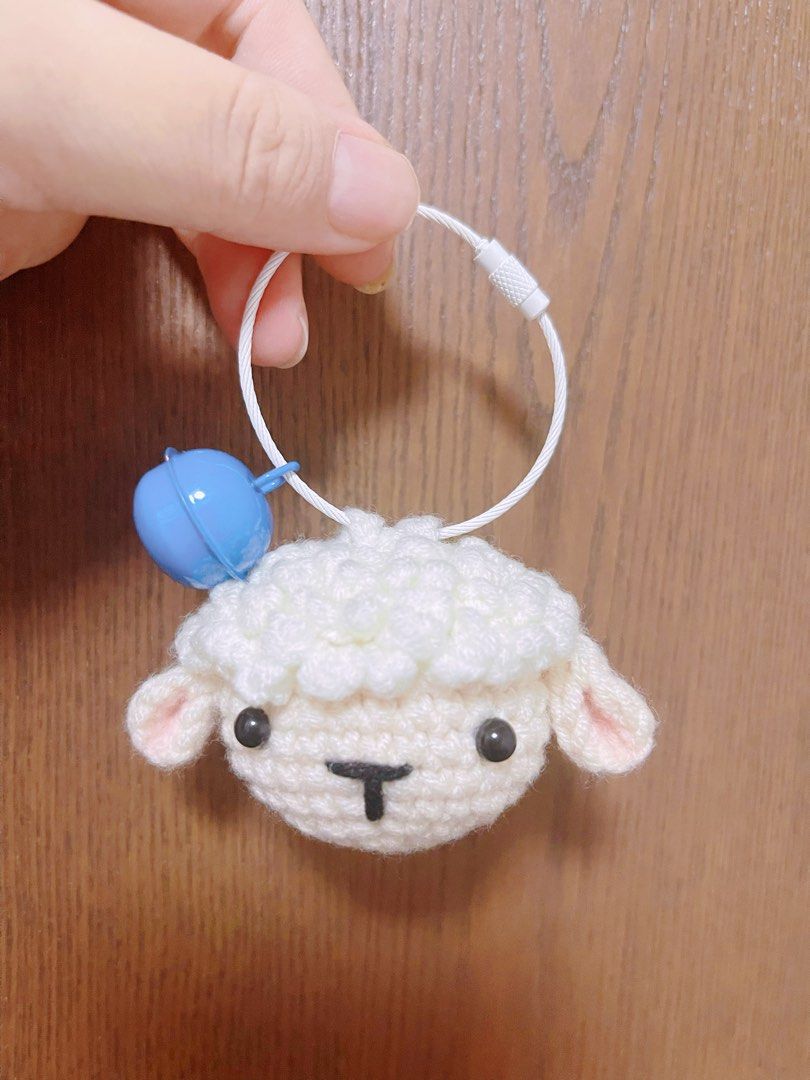 Crochet sheep keychain, Hobbies & Toys, Stationery & Craft, Handmade ...