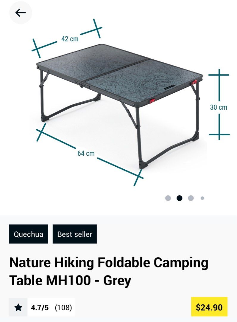 Decathlon foldable table, Furniture & Home Living, Furniture, Tables ...