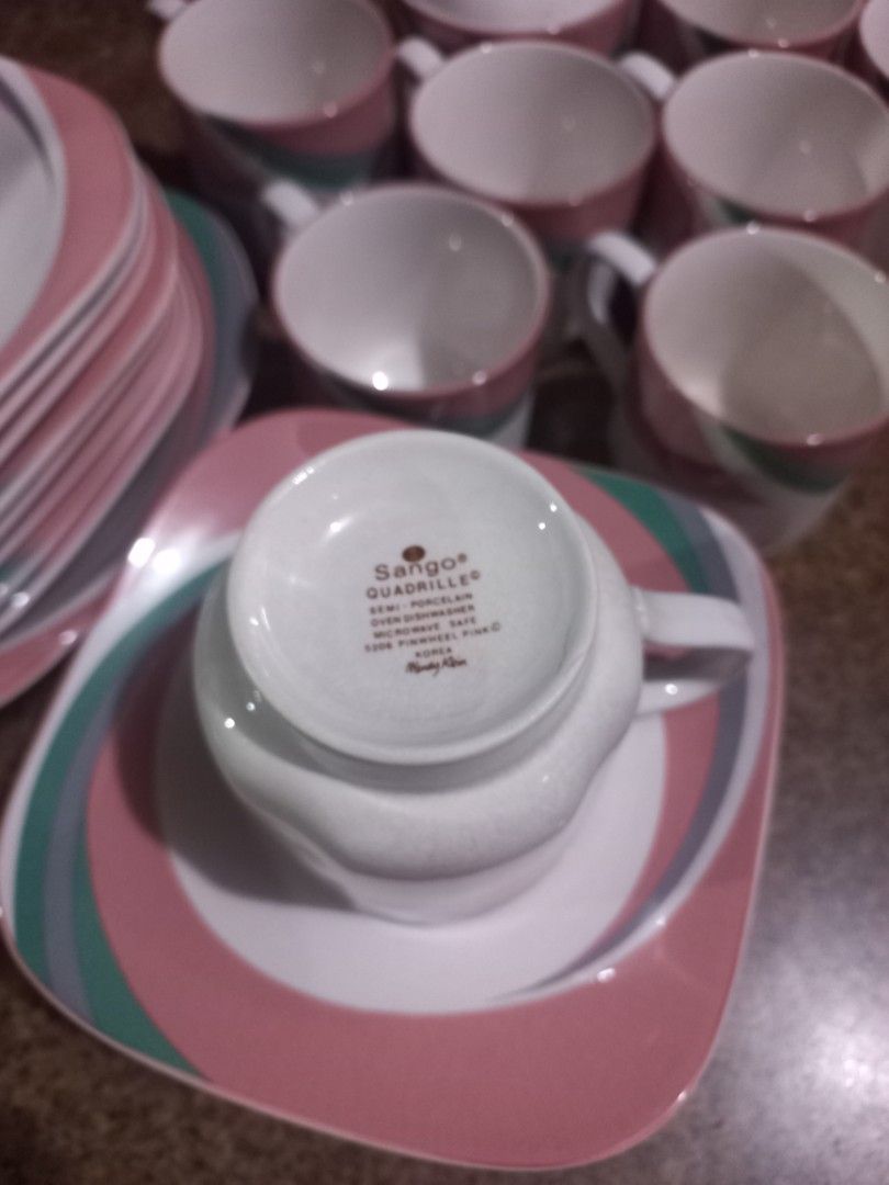 Dinner set Sango Korea, Kitchen & Appliances di Carousell