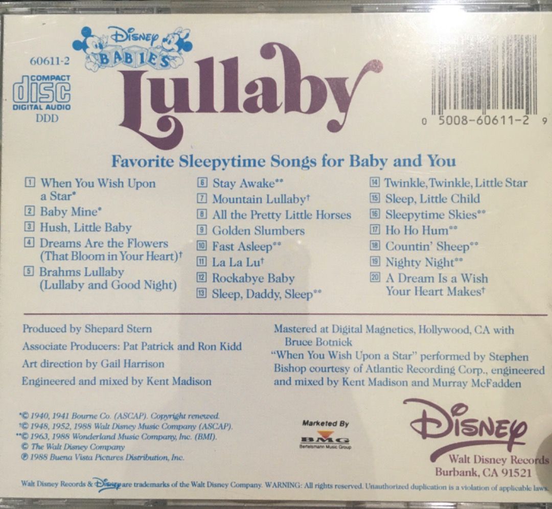 Disney Babies Lullaby, Hobbies & Toys, Music & Media, CDs & DVDs on ...
