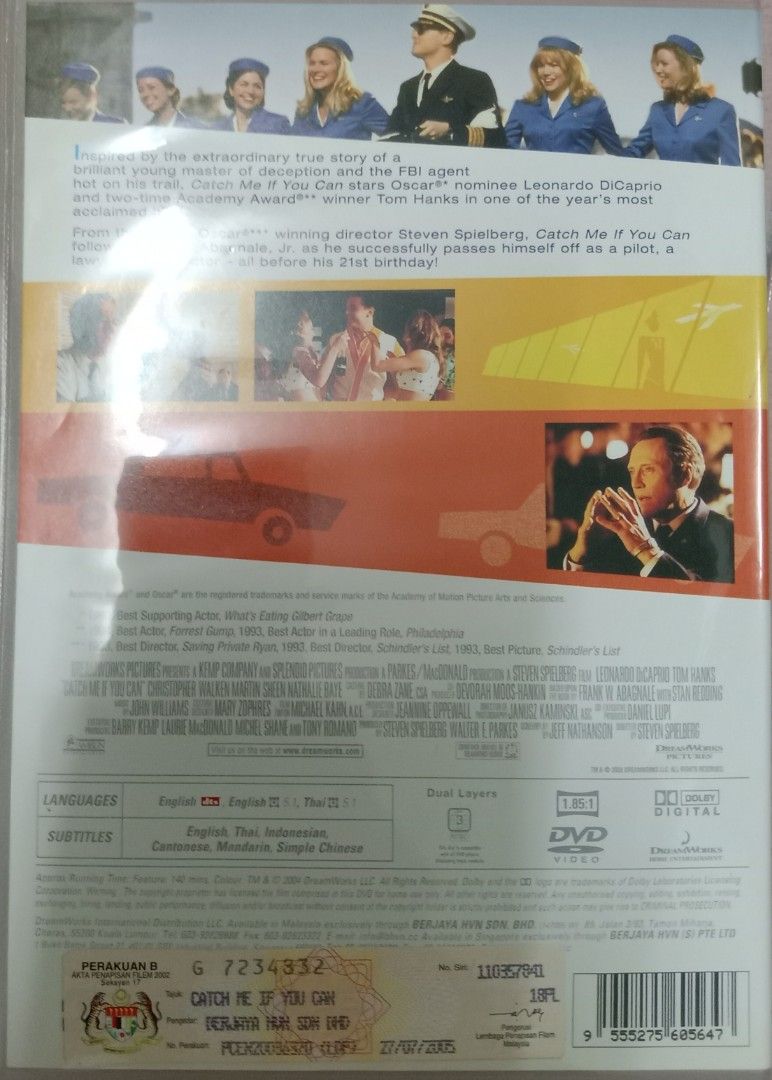 DVD Catch Me if You Can ........ 💥 Leonardo DiCaprio Movie ...... 💥 ...