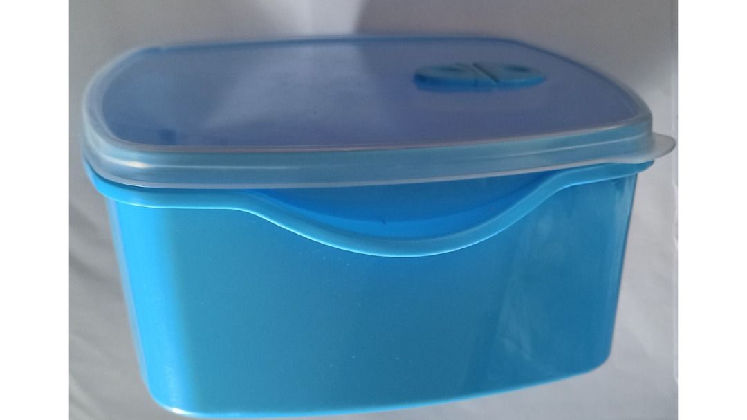 Elianware Lunch Box Plastic Food Keeper Blue with Ventilation Lid ...
