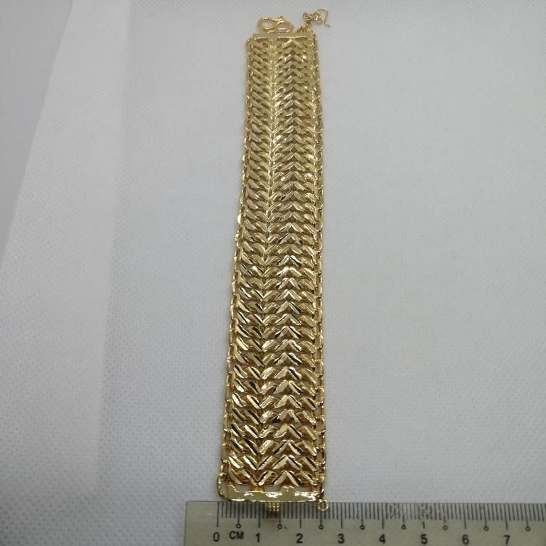 Emas Korea Rantai Tangan Bracelet Triple Stapping 24k Gold Plated ...