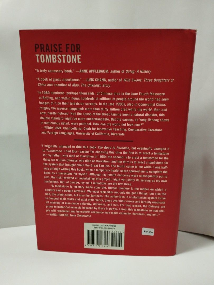 (ENG) Tombstone , The Great Chinese Famine 1958-1962, Hobbies & Toys ...