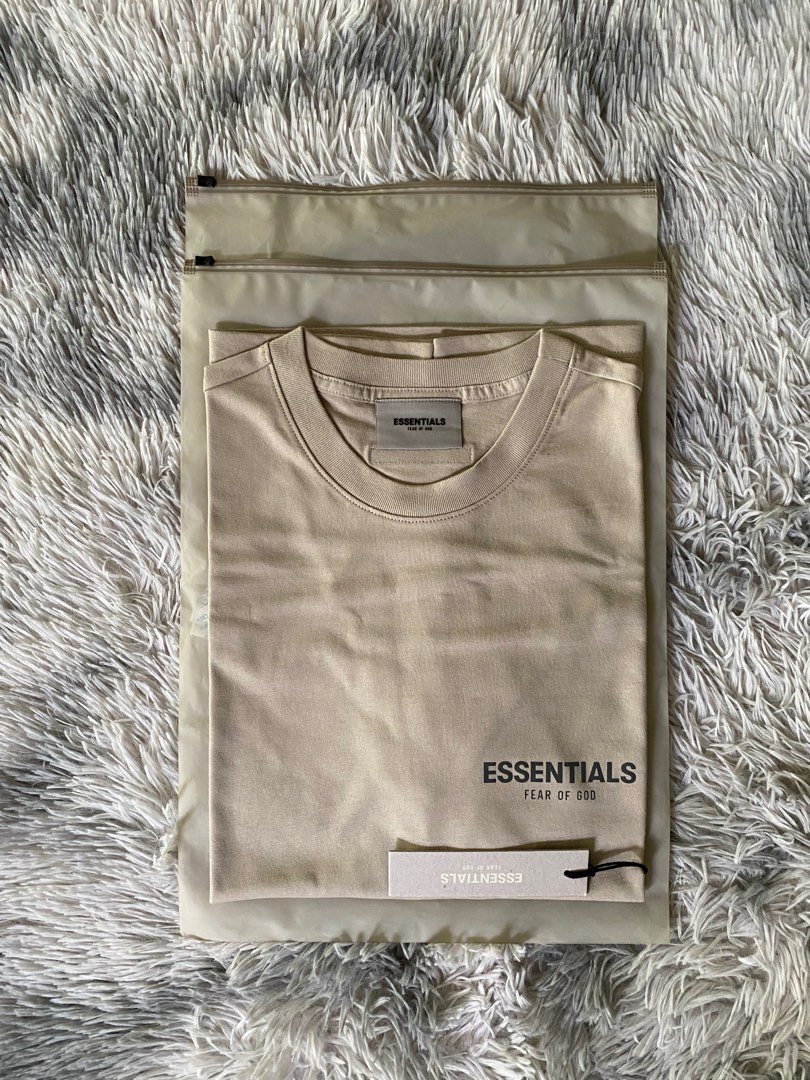 ‼️ONLY ONE LEFT‼️Fear of God Essentials Tan T-shirt Small Core ...