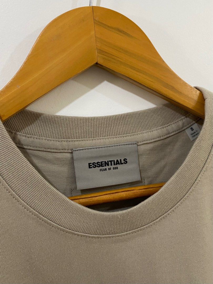 ‼️ONLY ONE LEFT‼️Fear of God Essentials Tan T-shirt Small Core ...