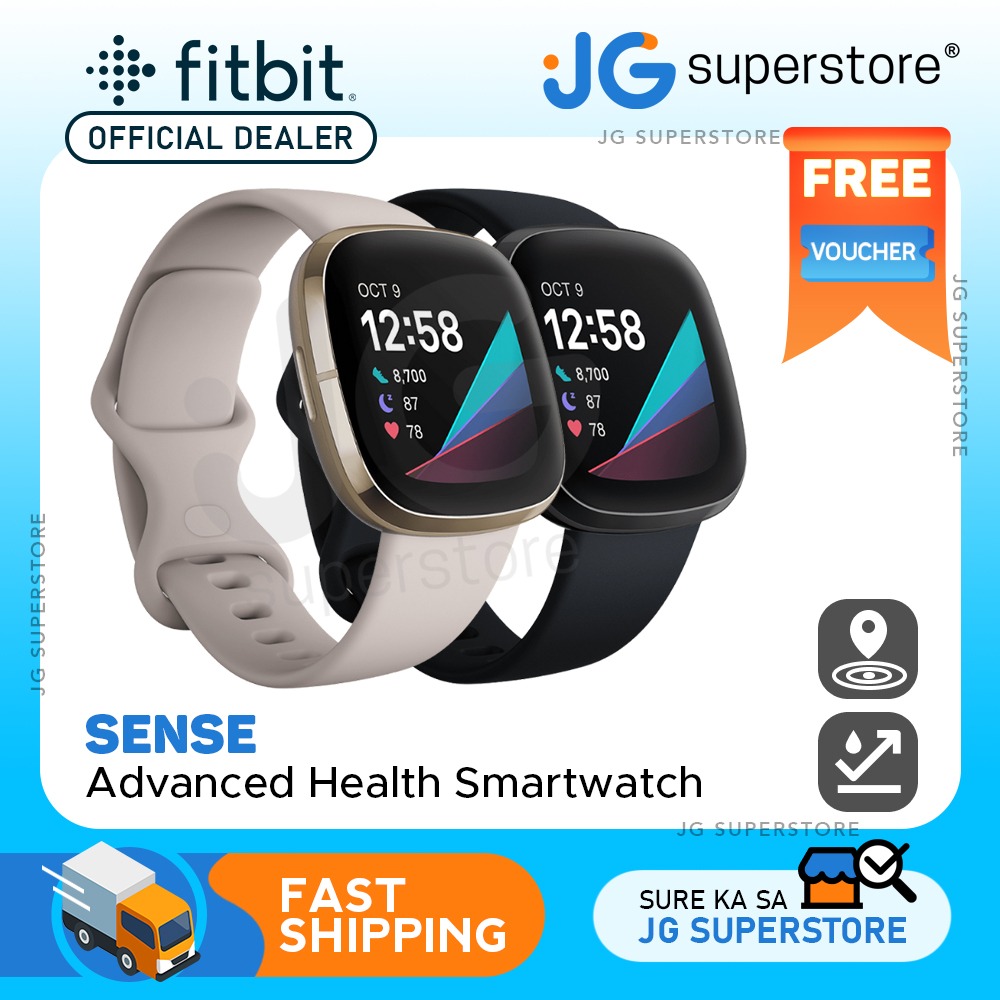 Fitbit Sense Advanced Health Water Resistant Smartwatch with Voice ...