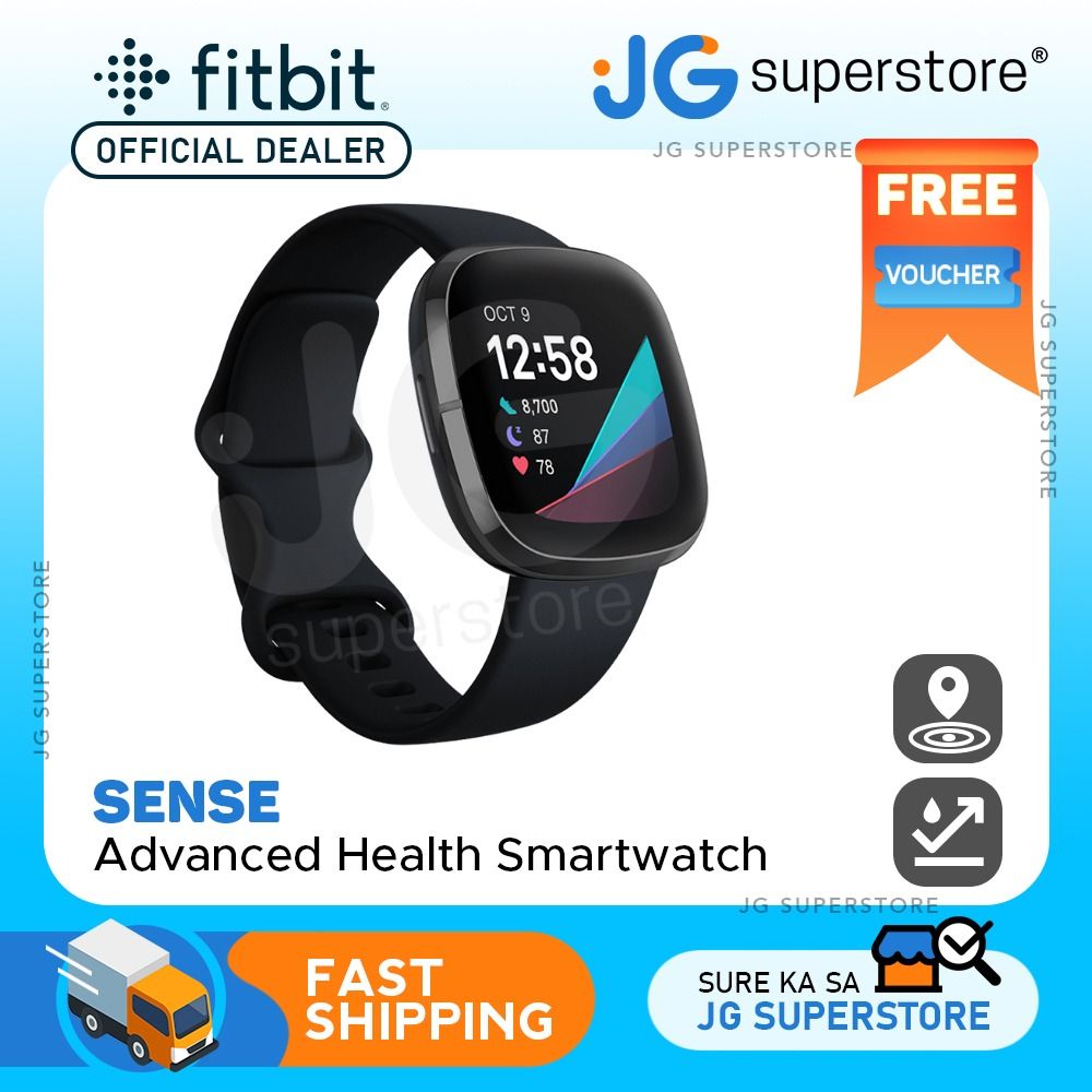 Fitbit Sense Advanced Health Water Resistant Smartwatch with Voice ...