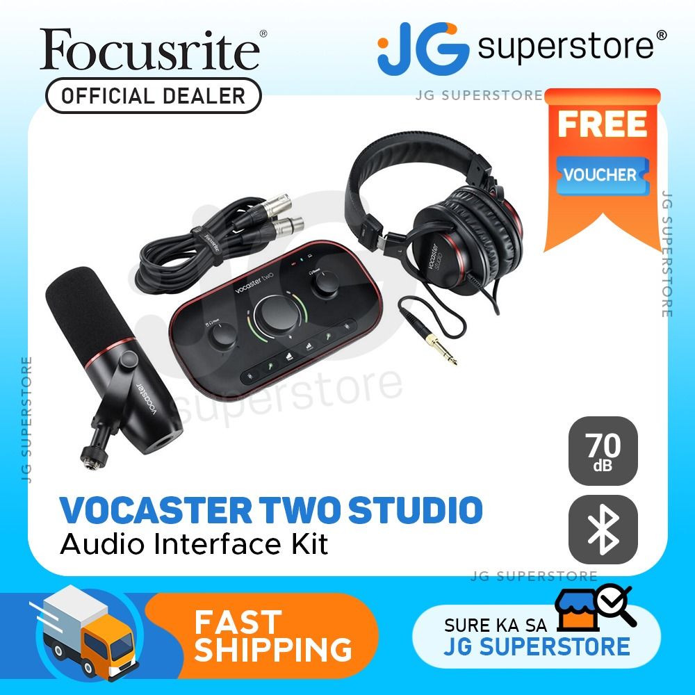 Focusrite Vocaster Two Podcast Audio Interface with Bluetooth, Auto ...