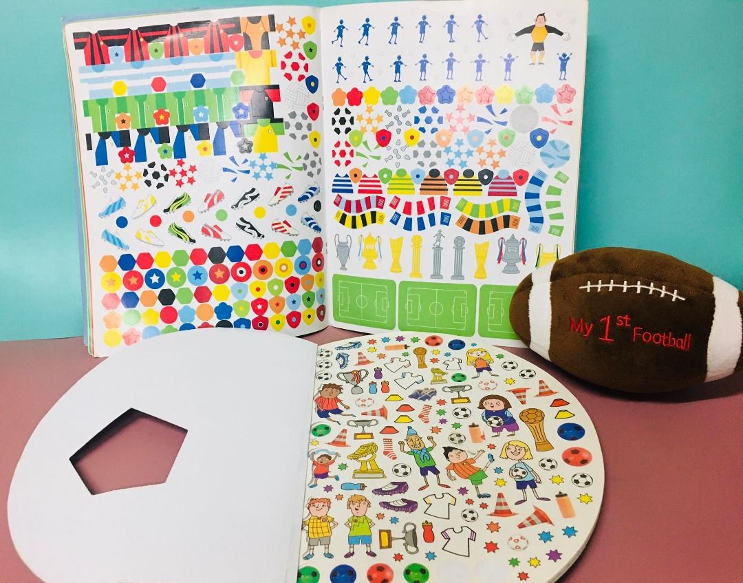 Football Coloring and Activity Book Bundle with Football Plush Toy ...