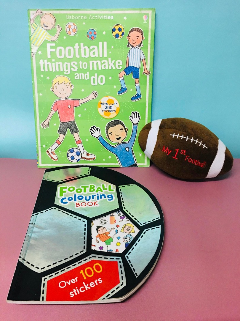 Football Coloring and Activity Book Bundle with Football Plush Toy ...