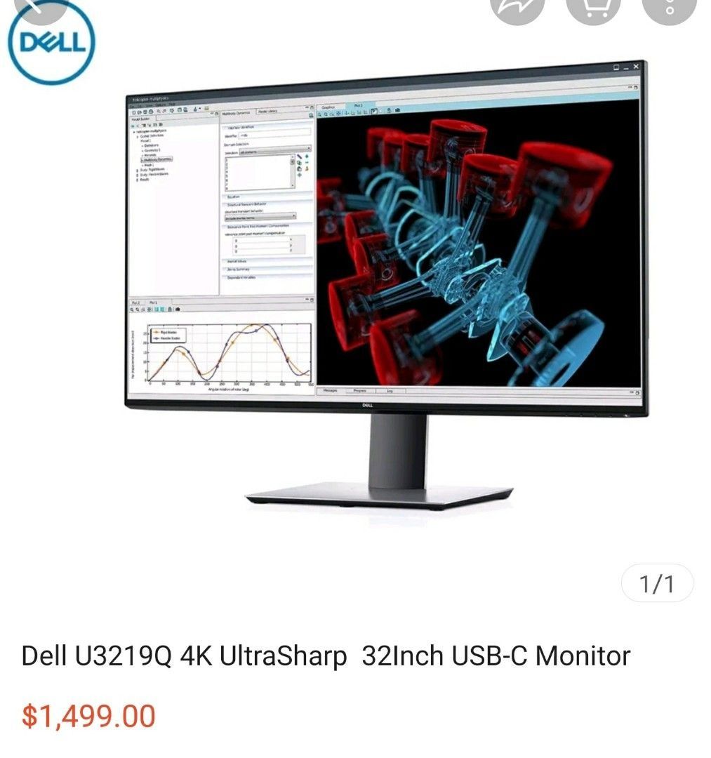 *FREE Delivery* Dell U-Series 32-Inch 4K UHD 2160p Screen LED-Lit Monitor (U3219Q), Computers ...