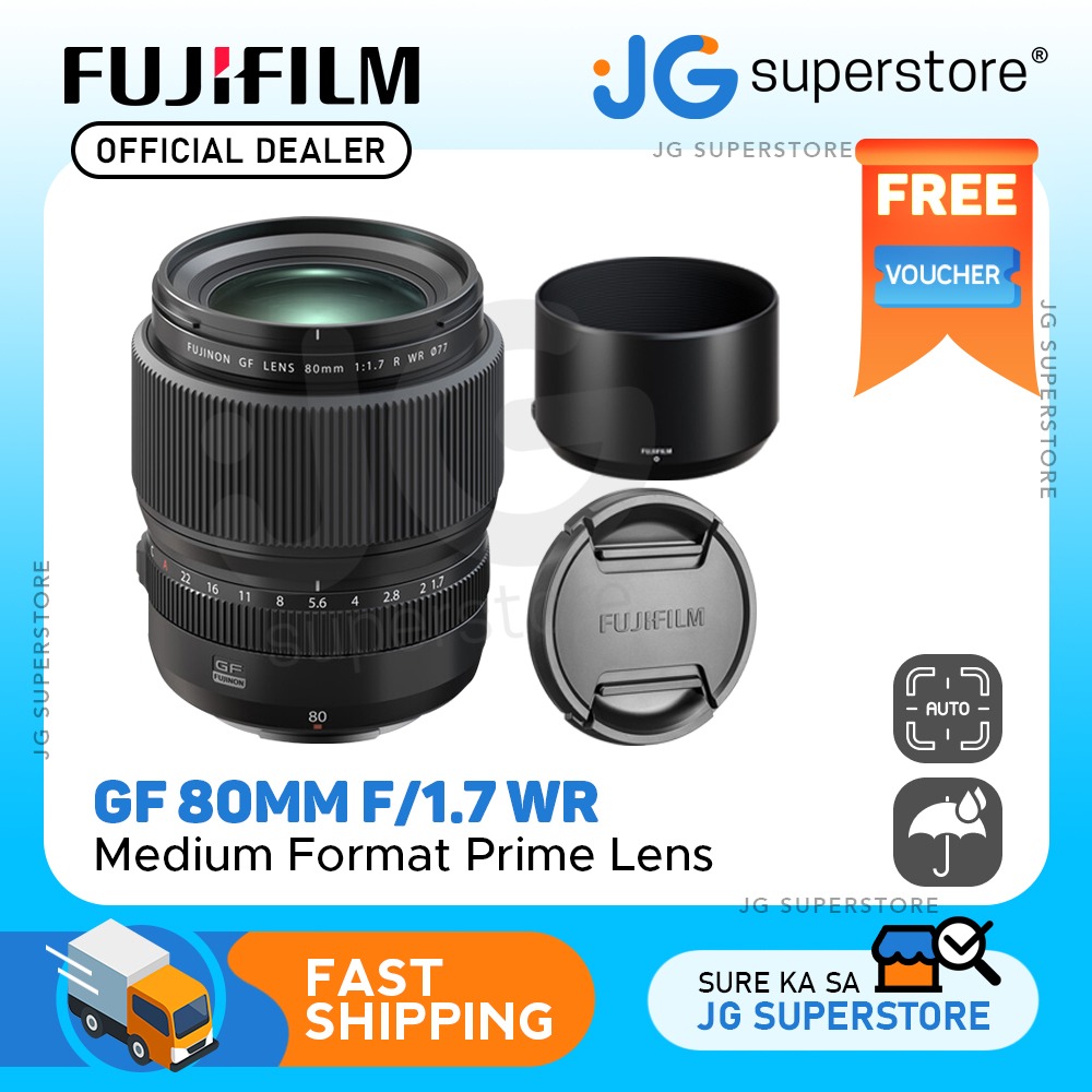 Fujifilm Fujinon GF 80mm f/1.7 WR Lens for Fujifilm G-mount GFX ...
