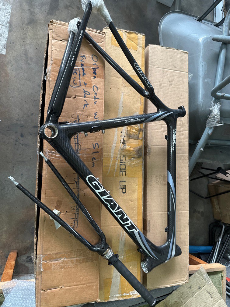 Giant TCR carbon road frame set (L size), Sports Equipment, Bicycles ...