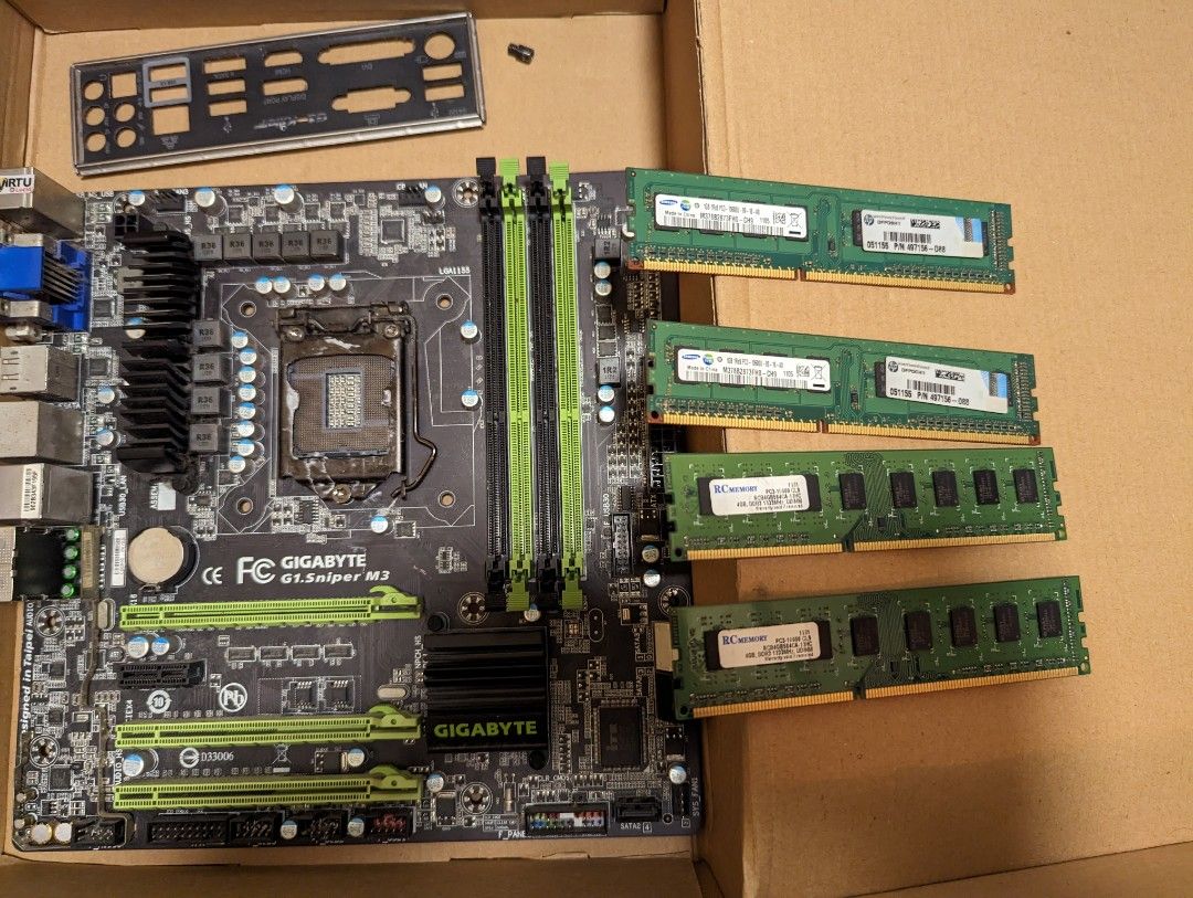 Gigabyte Motherboard + CPU + RAM, Computers & Tech, Parts & Accessories ...
