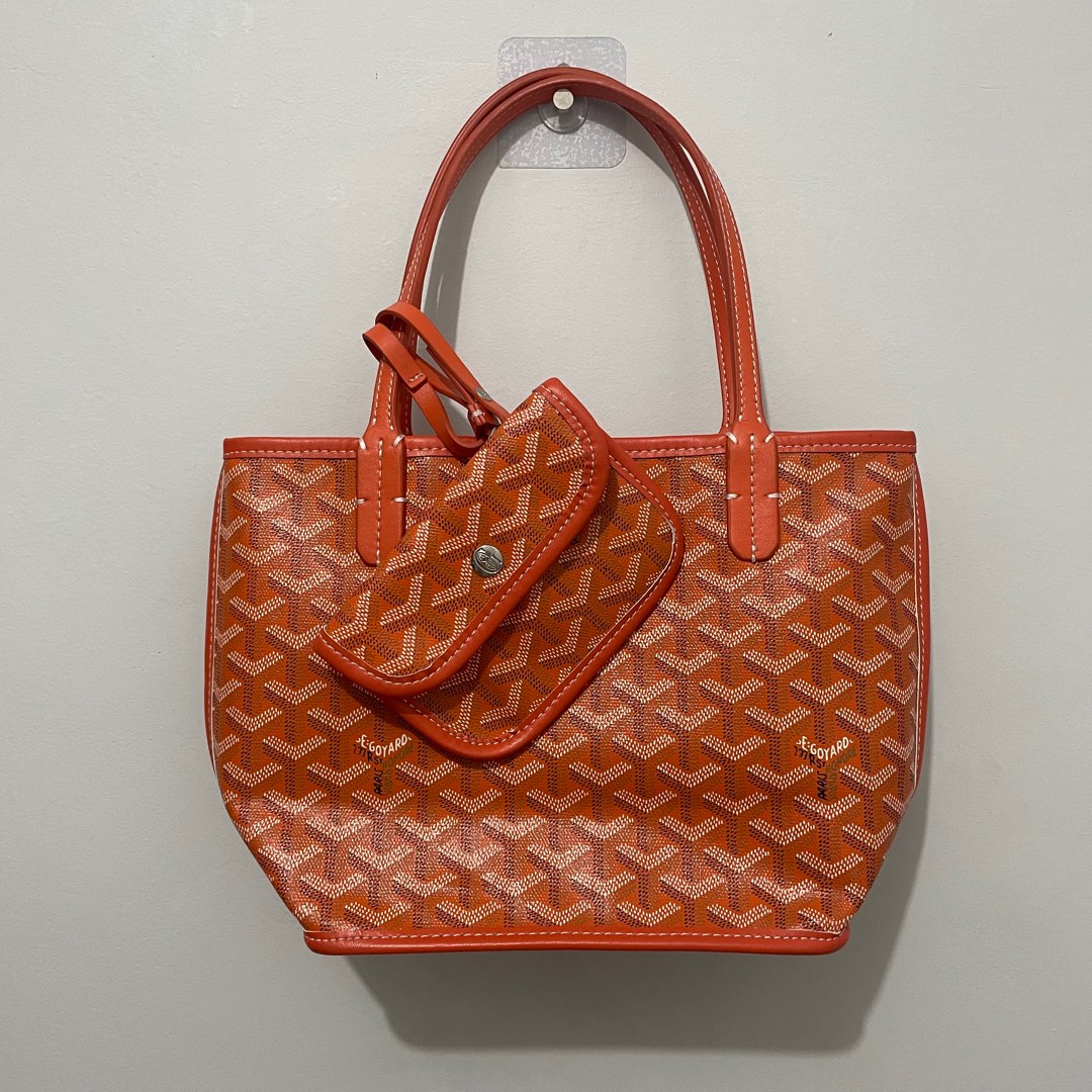 GOYARD Mini Anjou Monogram Orange Tote Bag on Carousell