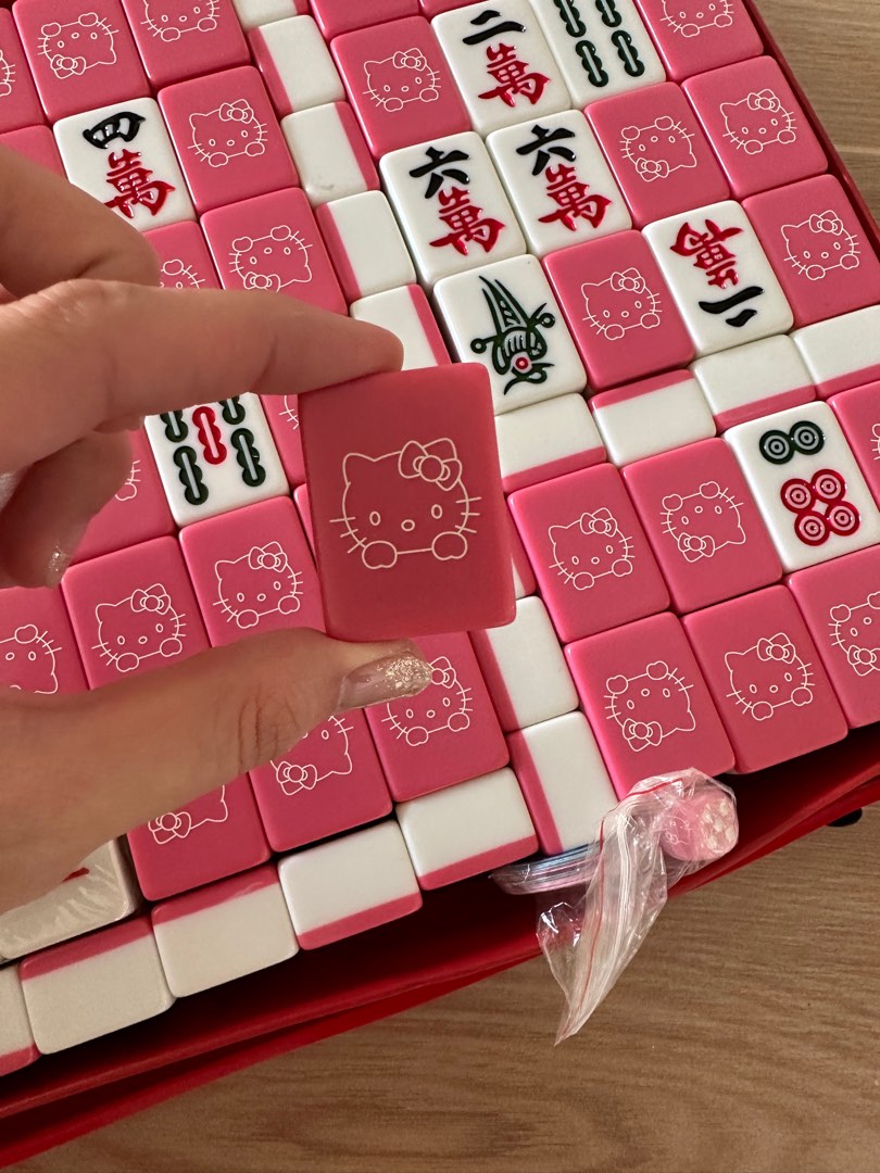 Hello kitty Mahjong tiles, Hobbies & Toys, Toys & Games on Carousell