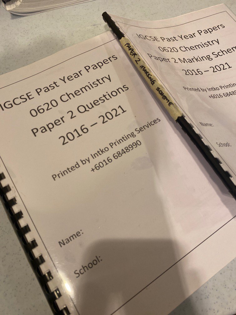 IGCSE past year paper 0620 chemistry paper 2, Hobbies & Toys, Books ...