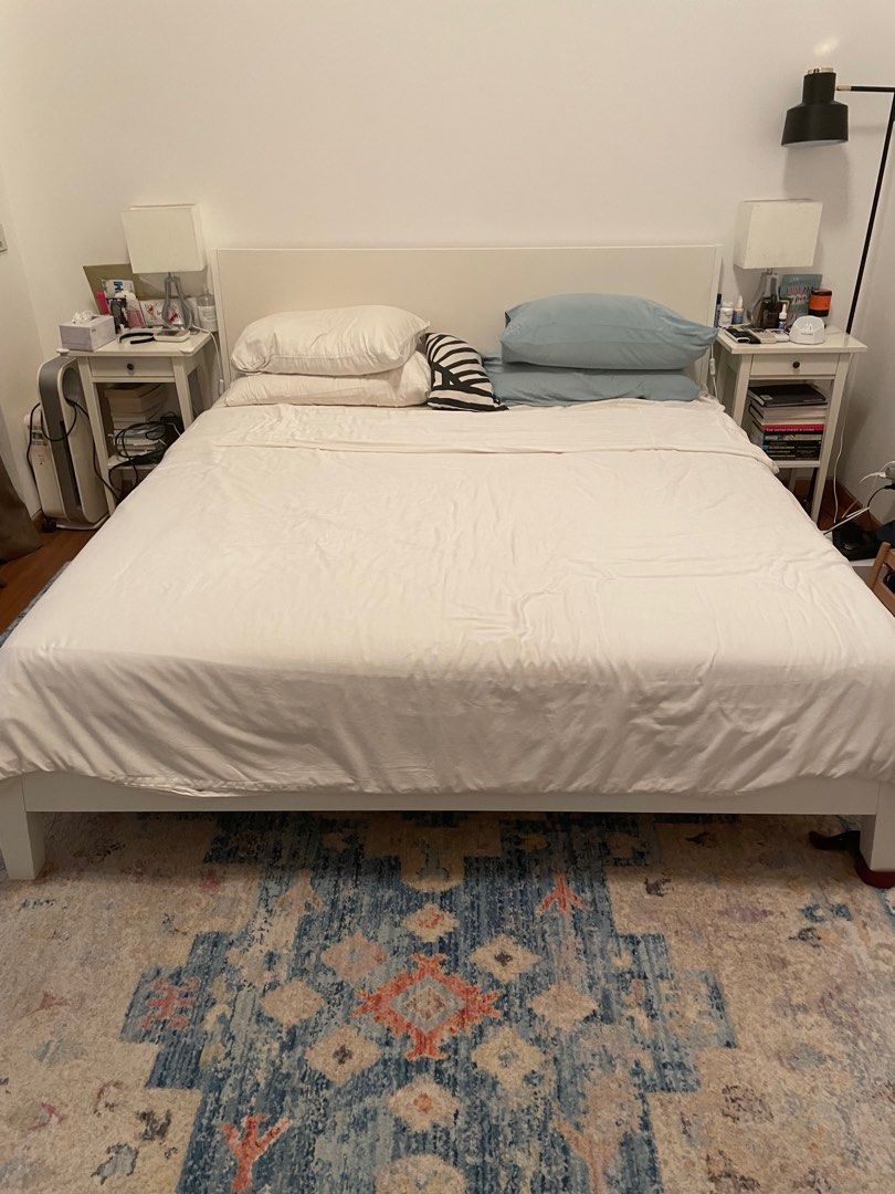 IKEA king bed frame - free (mattress not included), Furniture & Home Living, Furniture, Bed ...