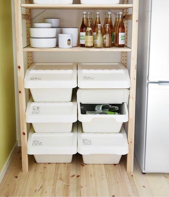 Ikea Sortera Box with Lid 37l (2 nos), Furniture & Home Living, Home ...