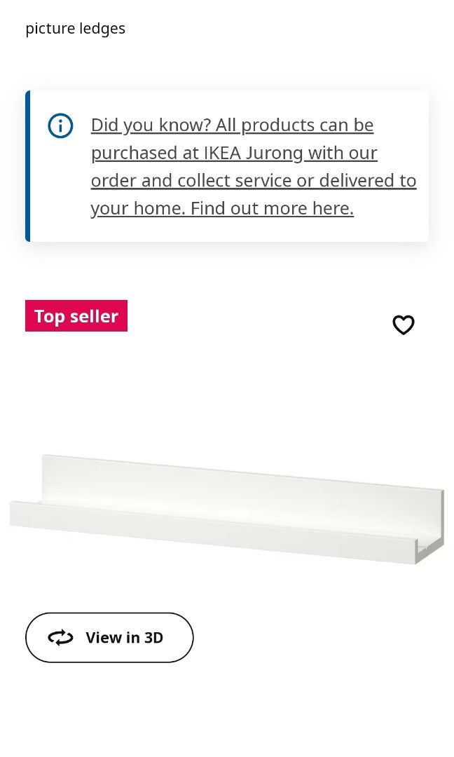 Ikea Shelf Mosslanda, Furniture & Home Living, Bathroom & Kitchen ...