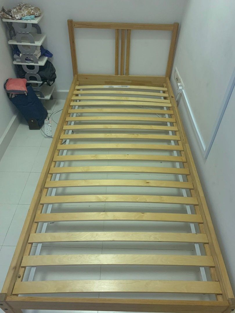 Ikea Single bed frame & mattress, Furniture & Home Living, Furniture ...