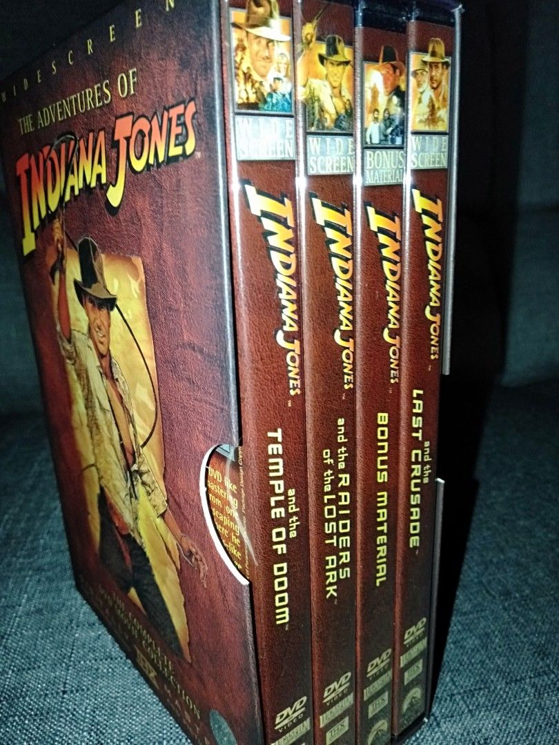 INDIANA JONES - THE COMPLETE DVS MOVIE COLLECTION, Hobbies & Toys ...