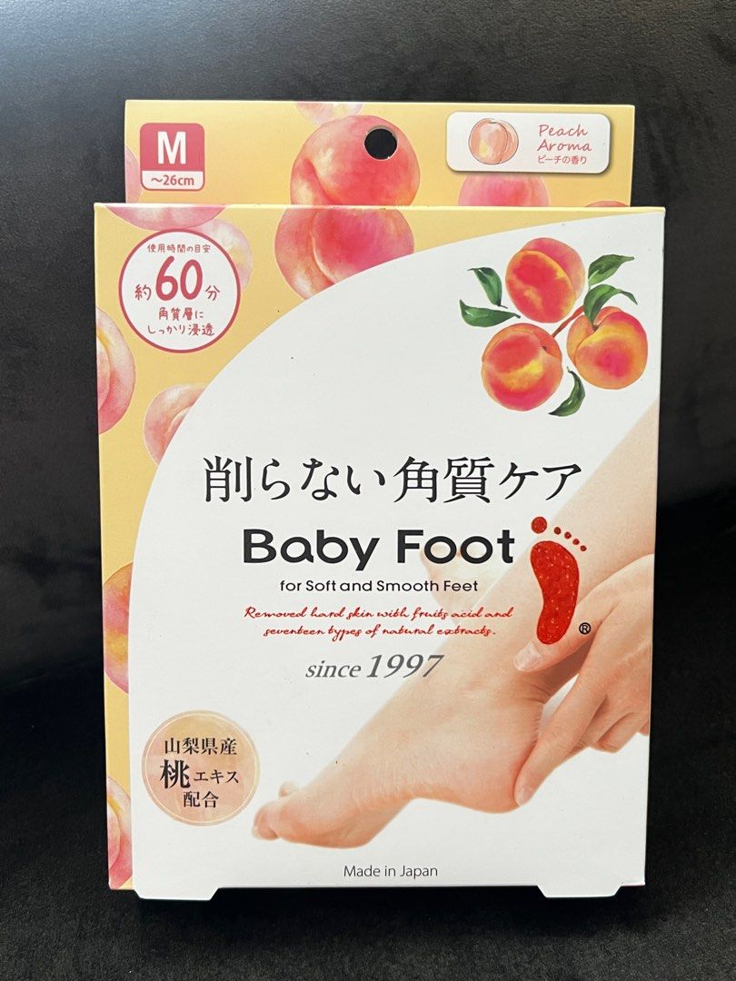 Japan Baby Foot Peeling Mask Peach for soft and smooth feet 60mins ...