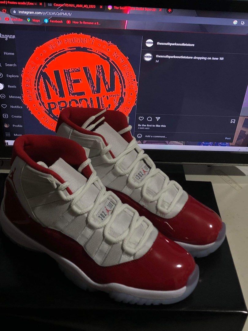 Jordan 11 - cherry red on Carousell