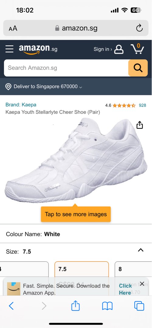 Kaepa Stellarlyte Cheer Shoes White, Sports Equipment, Other Sports Equipment and Supplies on ...