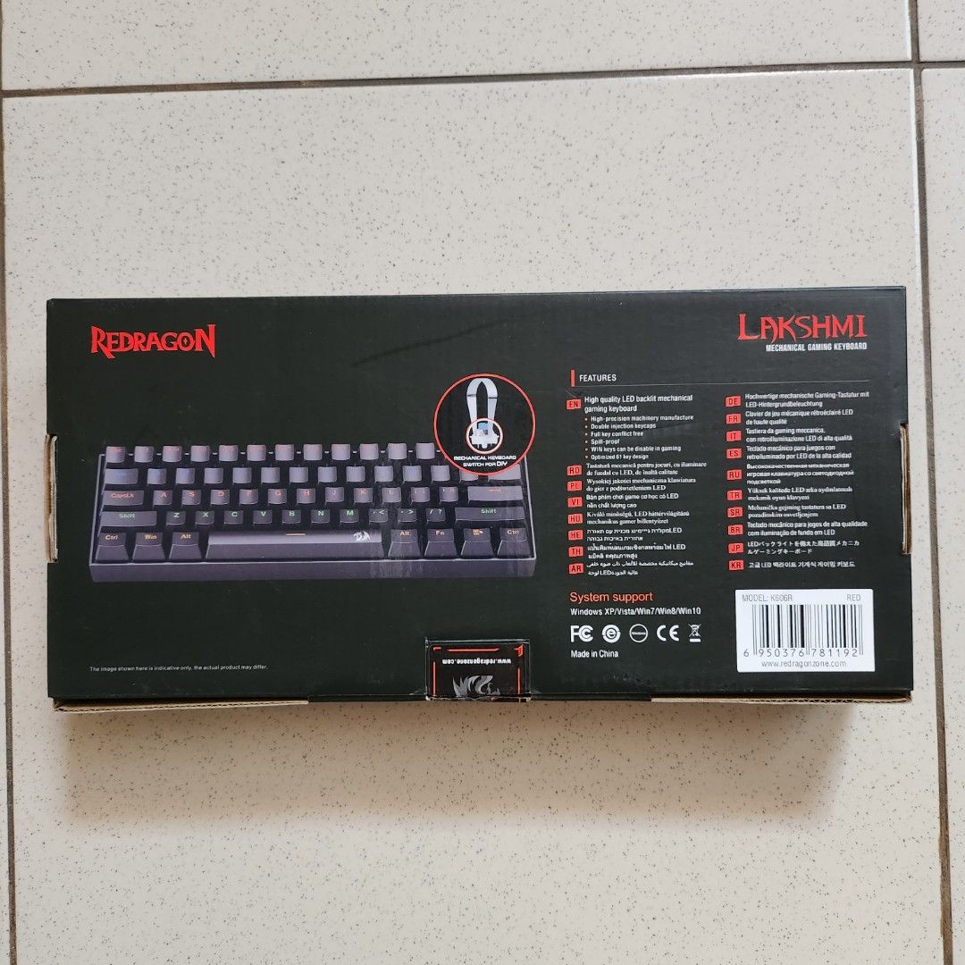 Redragon Lakshmi K606 mechanical gaming keyboard RED SWITCHES ...