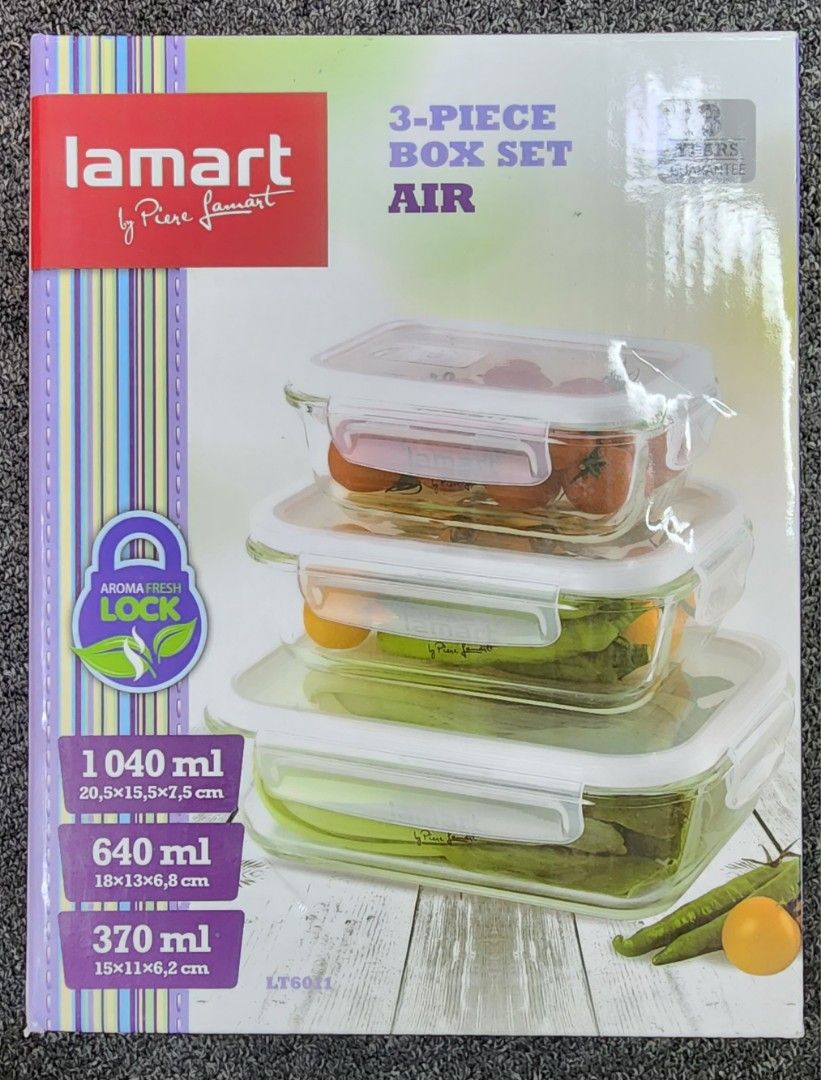 Lamart 3-Piece Box Set with Aroma Fresh Lock, Furniture & Home Living ...