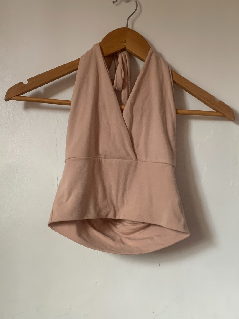 Light Pink Halter Top, Women's Fashion, Tops, Sleeveless on Carousell