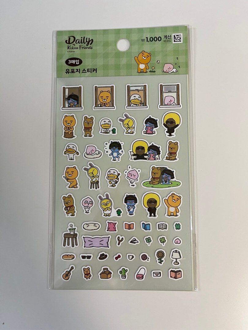 Line Friends Sticker Sheet, Hobbies & Toys, Stationery & Craft, Art ...
