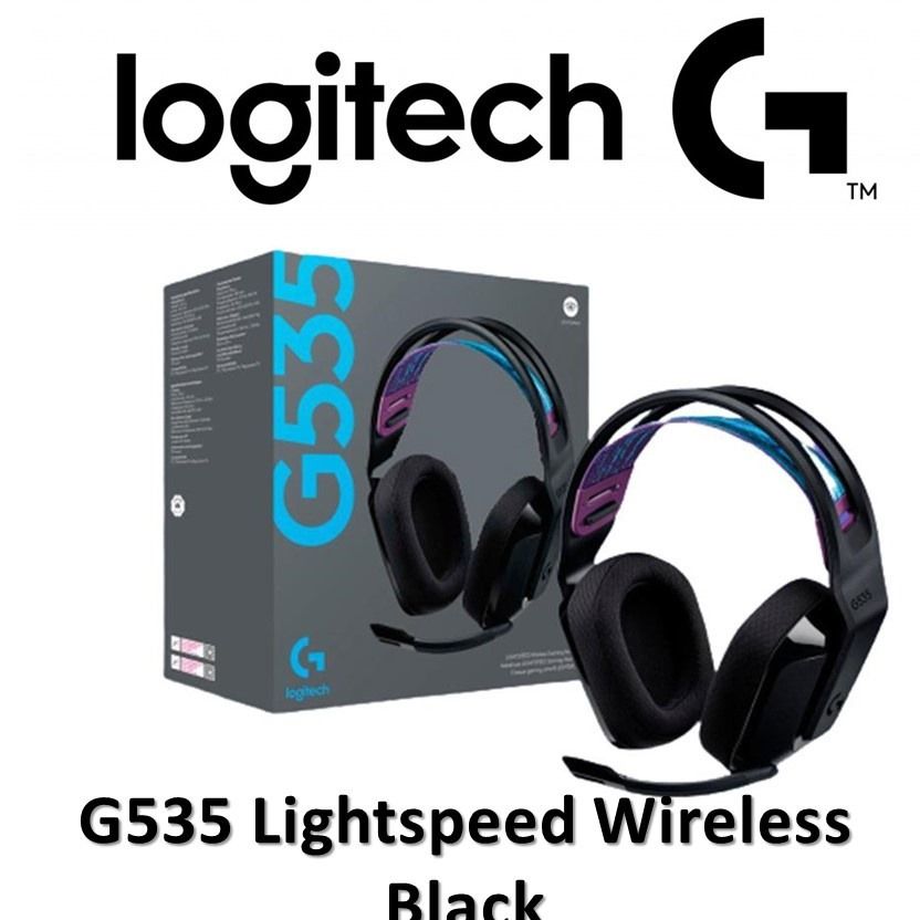 Logitech G535 LIGHTSPEED WIRELESS GAMING HEADSET Black, Audio ...