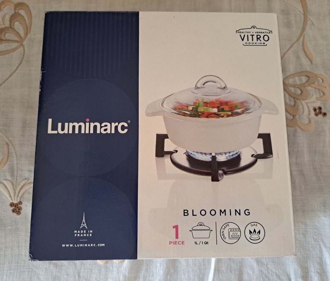 Luminarc Casserole Cookware with Lid (1L /18cm), Furniture & Home ...